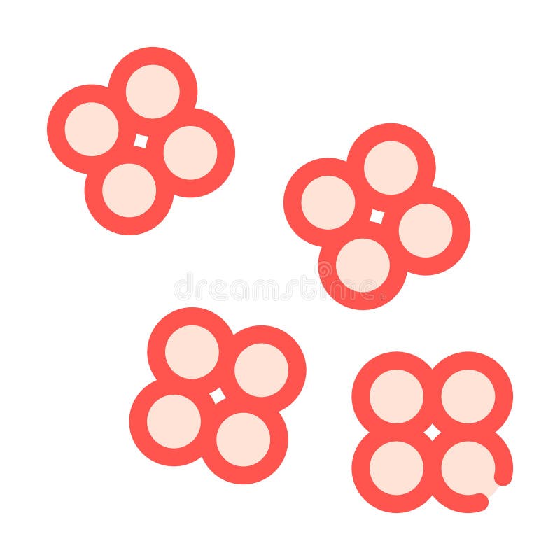 Staphylococcus Aureus Color Icon Vector Isolated Illustration Stock ...