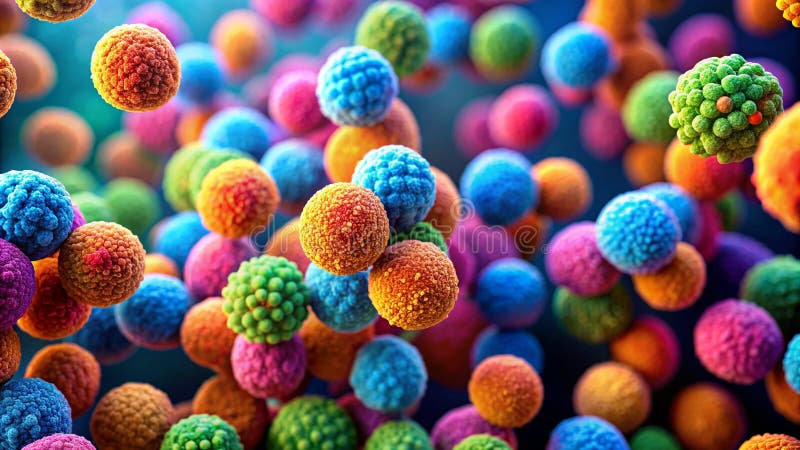Staphylococcus Bacteria in Clusters Vibrant Colors Generative by AI ...