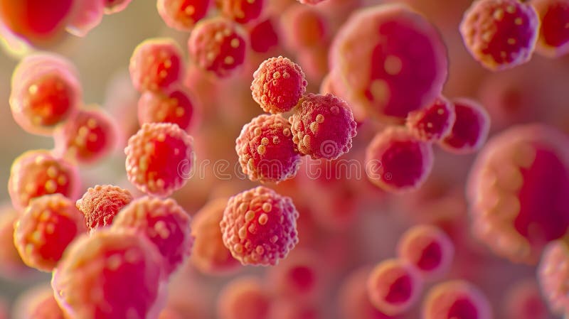 Staphylococcus (staph) is a Group of Bacteria Under the Microscope. 3d ...
