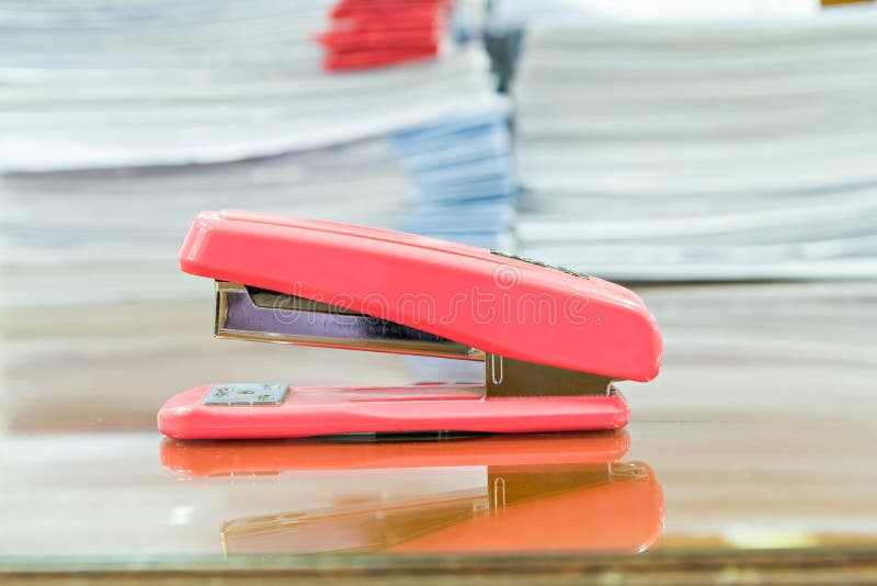 Staple and Business Documents Stack Stock Photo - Image of room ...