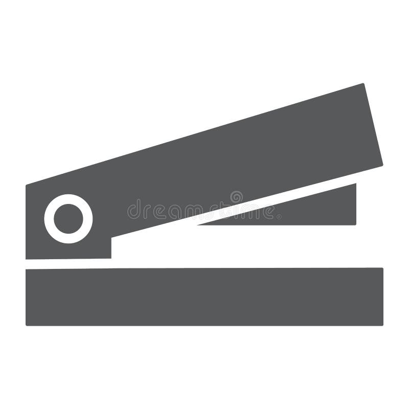 Staple Glyph Icon, Office and Work, Stapler Sign Stock Vector ...