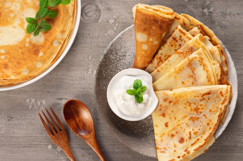 Staple of Pancakes, Traditional for Russian Pancake Week Stock Photo ...