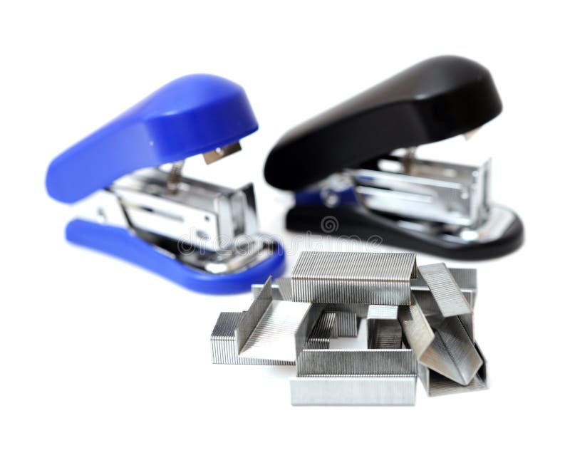 Staple and stapler stock image. Image of desk, fasten - 34309285