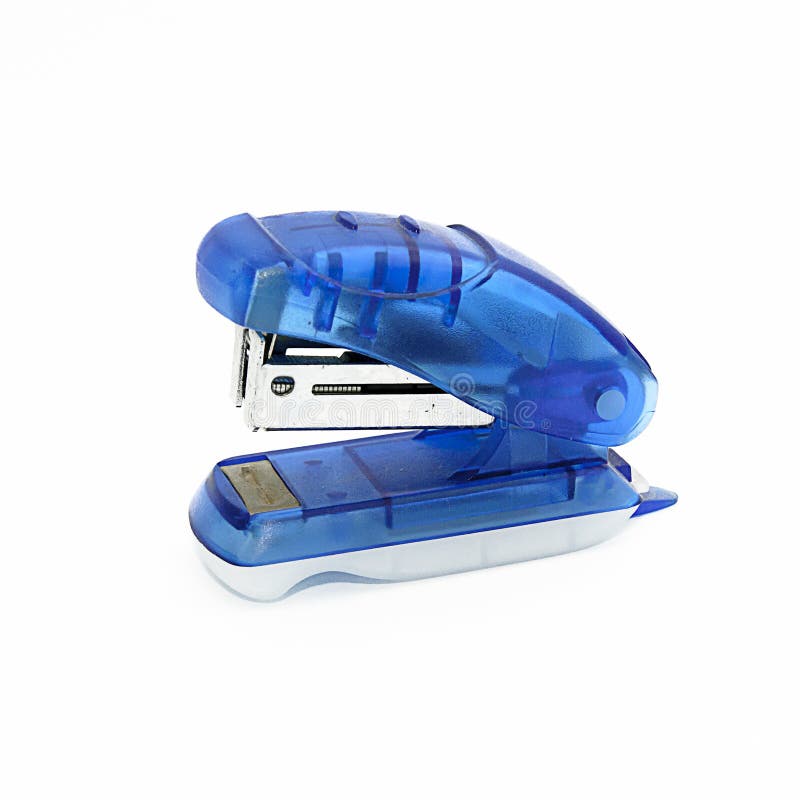 Blue stapler stock photo. Image of objects, desk, stationary - 24780104