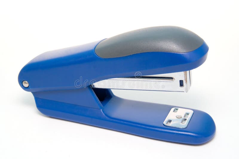 Blue stapler stock photo. Image of objects, desk, stationary - 24780104