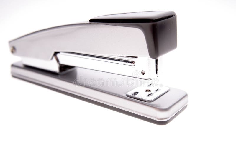 Stapler on paper stack stock image. Image of supply, stacked - 2570673