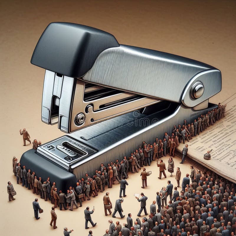Stapler a Device that Fastens Sheets of Paper Together, Close Stock ...