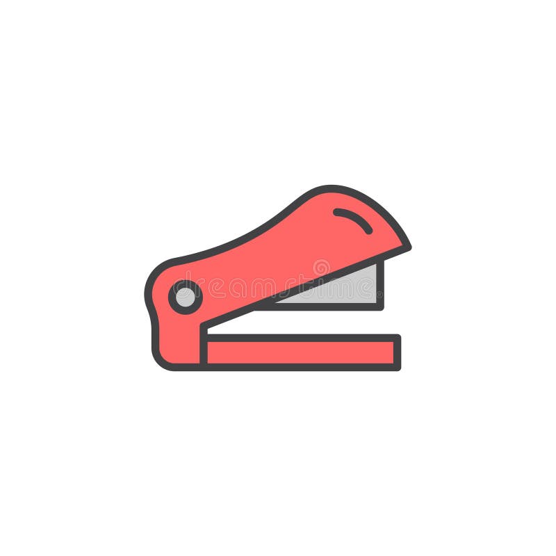 Stapler Icon in Colored Version Stock Vector - Illustration of button ...