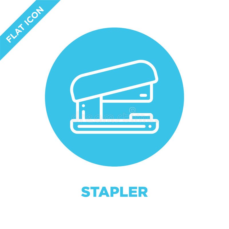 Stapler Icon Vector from Stationery Collection. Thin Line Stapler ...
