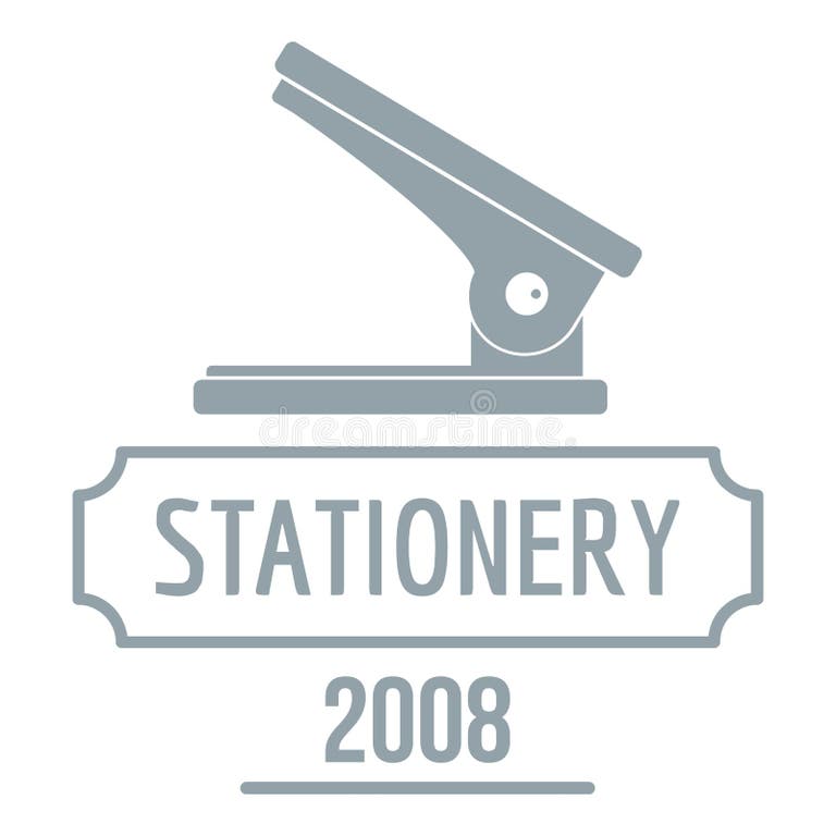 Stapler Logo, Simple Gray Style Stock Vector - Illustration of device ...