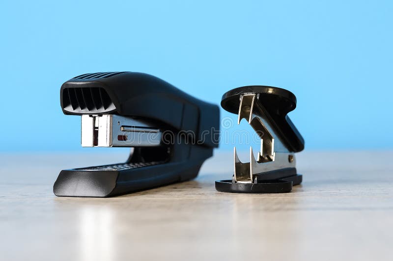 Stapler for Office Work on the Table. Stationery Item. Office Su Stock ...