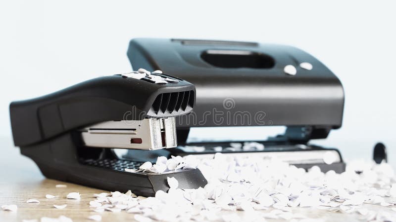 Stapler for Office Work on the Table. Stationery Item. Office Su Stock ...