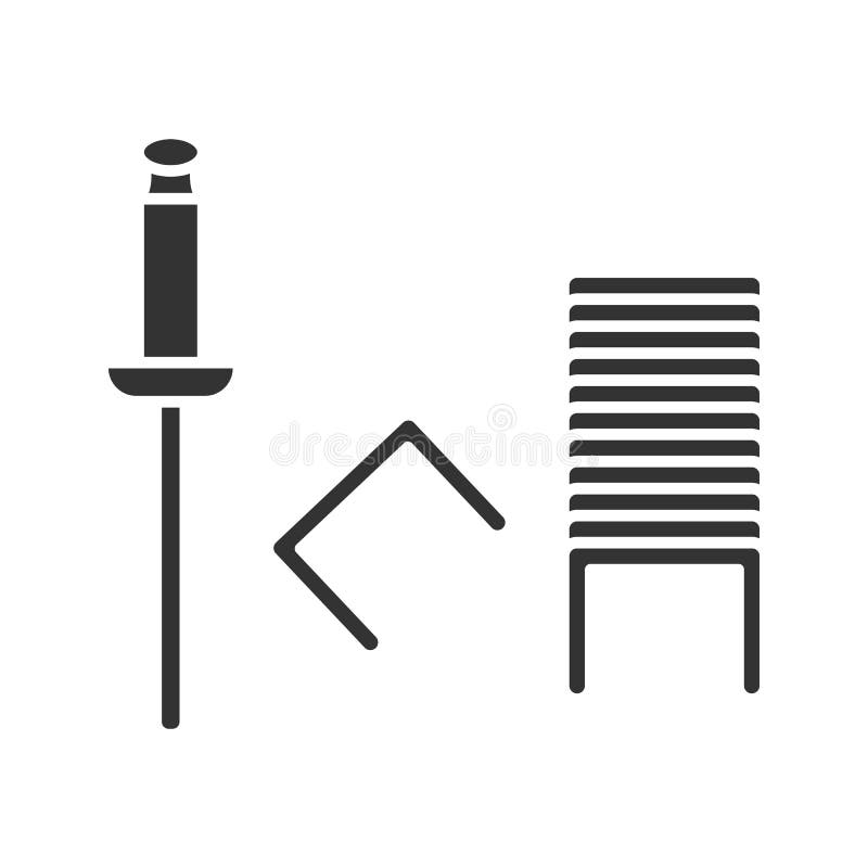 Stapler pins glyph icon stock illustration. Illustration of pictogram ...