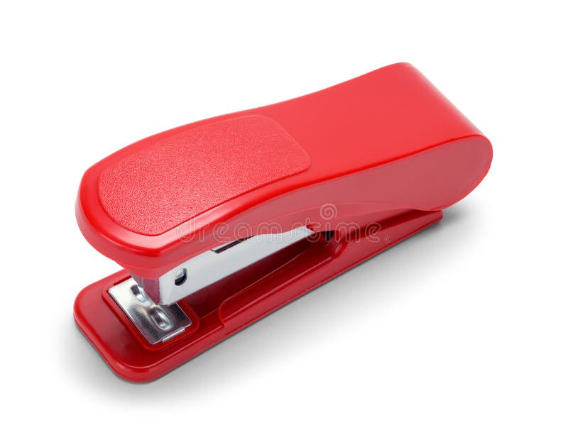 Red Stapler Side View stock image. Image of paper, stapler - 215539967