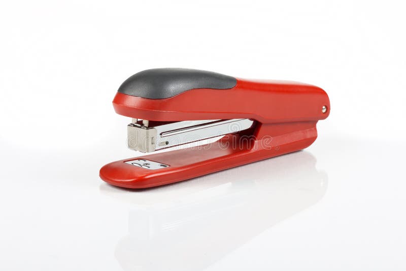 Shiny Red Stapler stock image. Image of tool, punch, bright - 21630739