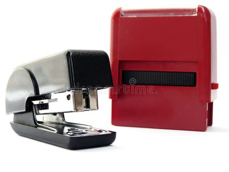 Stapler and stamp stock image. Image of stamp, work, business - 1112111