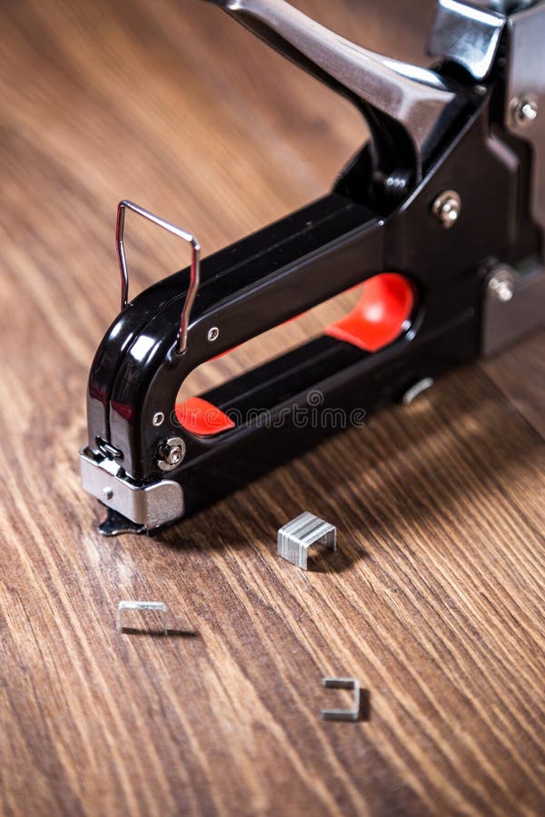 Stapler and Staples for Carpenters Stock Photo - Image of industry ...