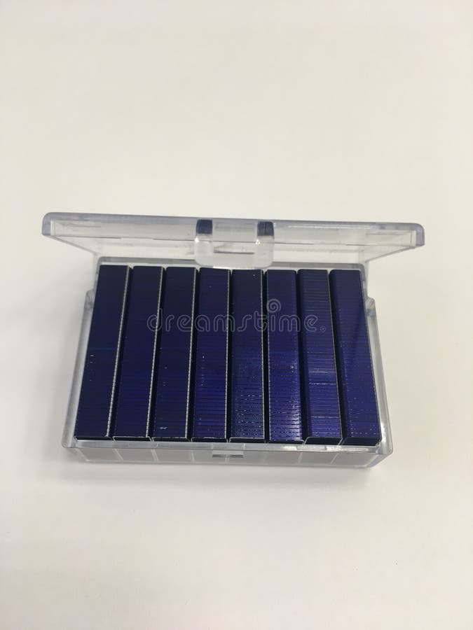Stapler Staples in a Transparent Plastic Box Stock Image - Image of ...