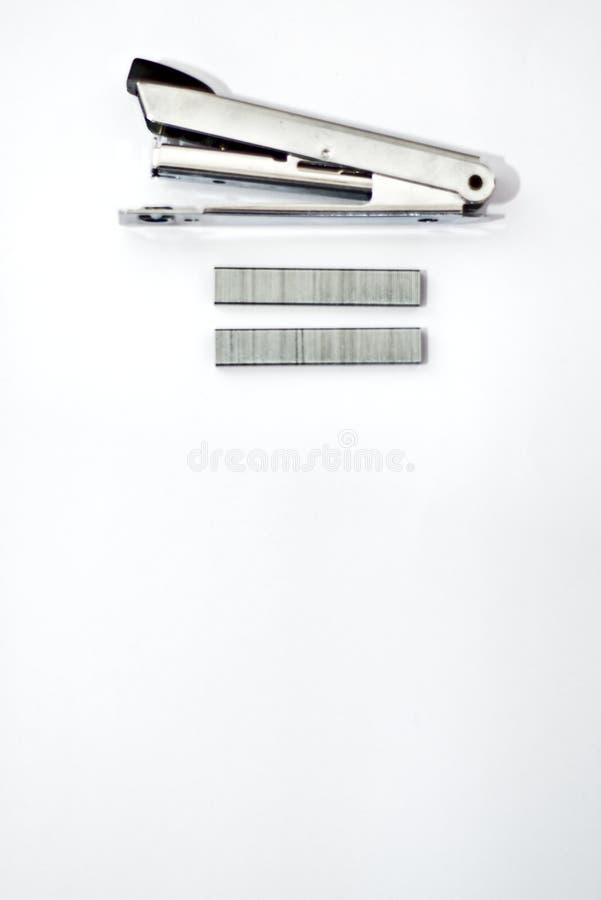 Stapler on Top, Underneath this the Hooks. All on a White Surface Stock ...