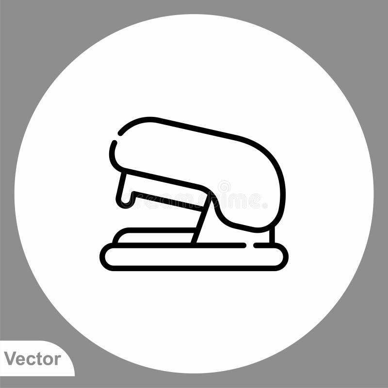 Stapler icon sign symbol stock illustration. Illustration of black ...
