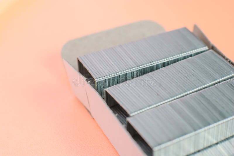 Staples in box stock image. Image of steel, tool, supply - 55051843