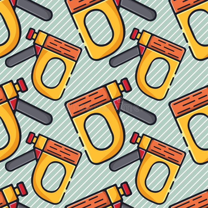 Staples Gun Seamless Pattern Vector Illustration Stock Vector ...
