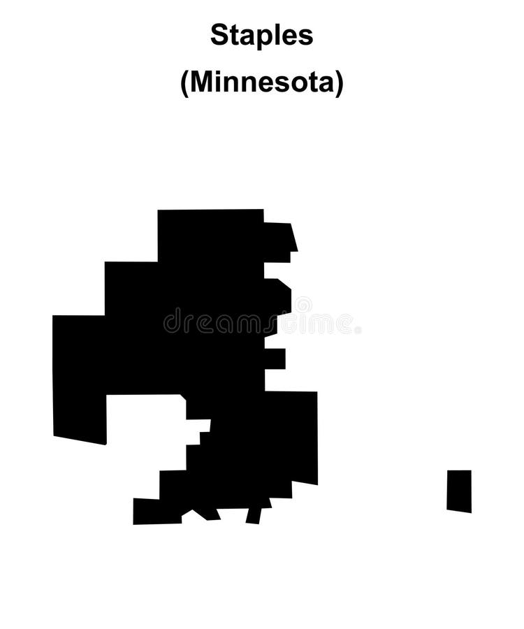 Staples outline map stock illustration. Illustration of outline - 387424712