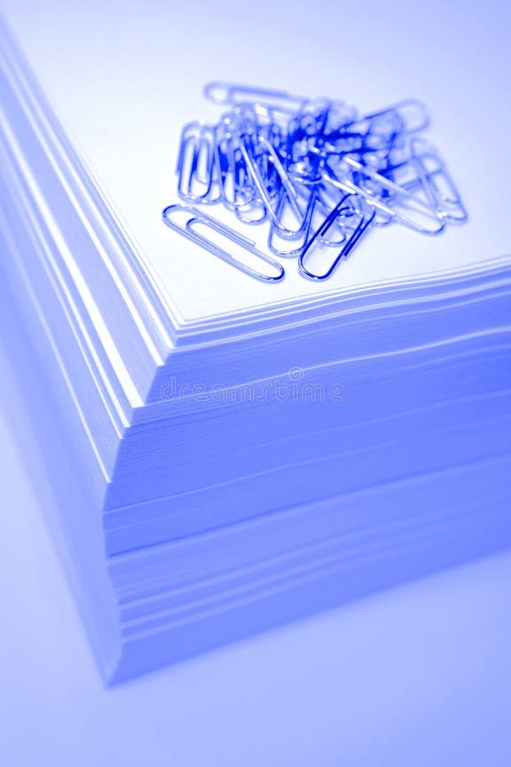 Staples with papers stock image. Image of stationery, staples - 2559105
