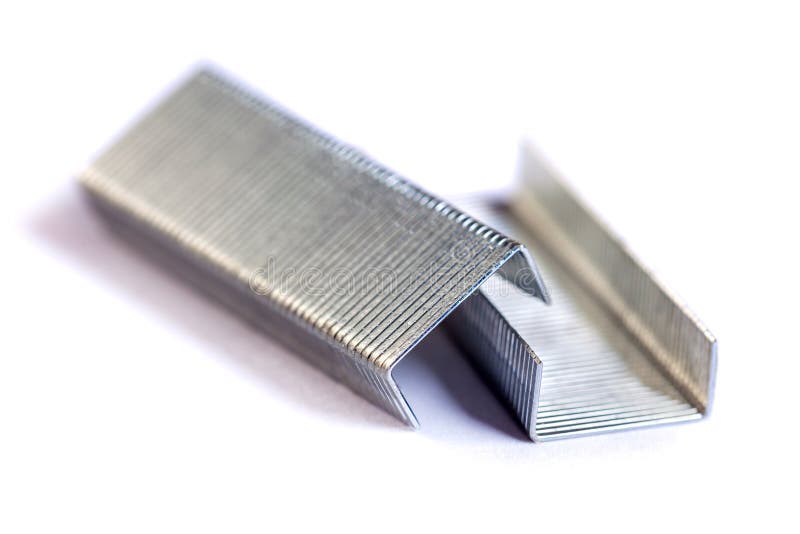Staples for Staple Gun Isolated on White Background Stock Photo - Image ...