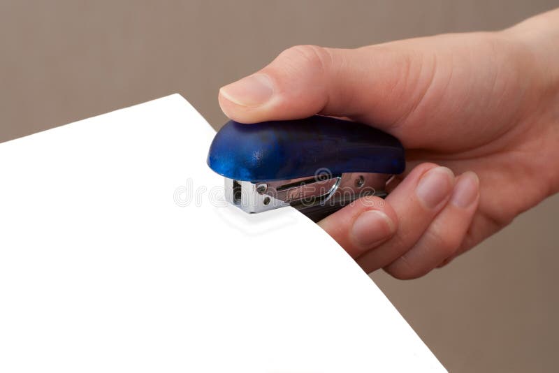 Stapling stock image. Image of copy, tool, blue, staple - 12085685