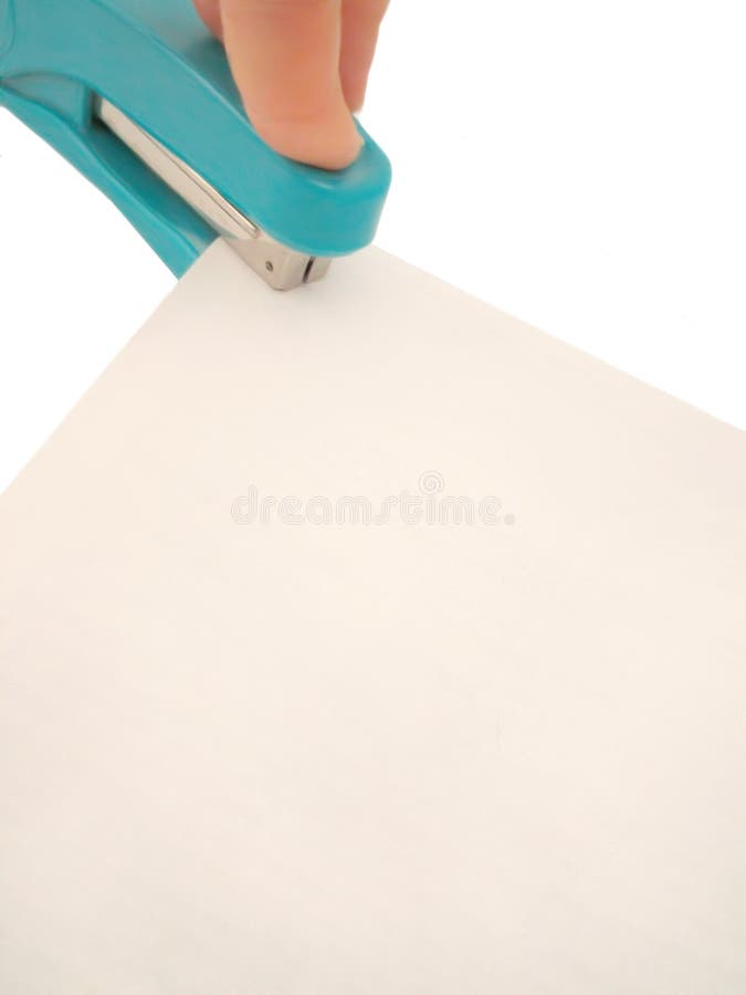 Stapling blank sheets stock image. Image of offices, staple - 334729
