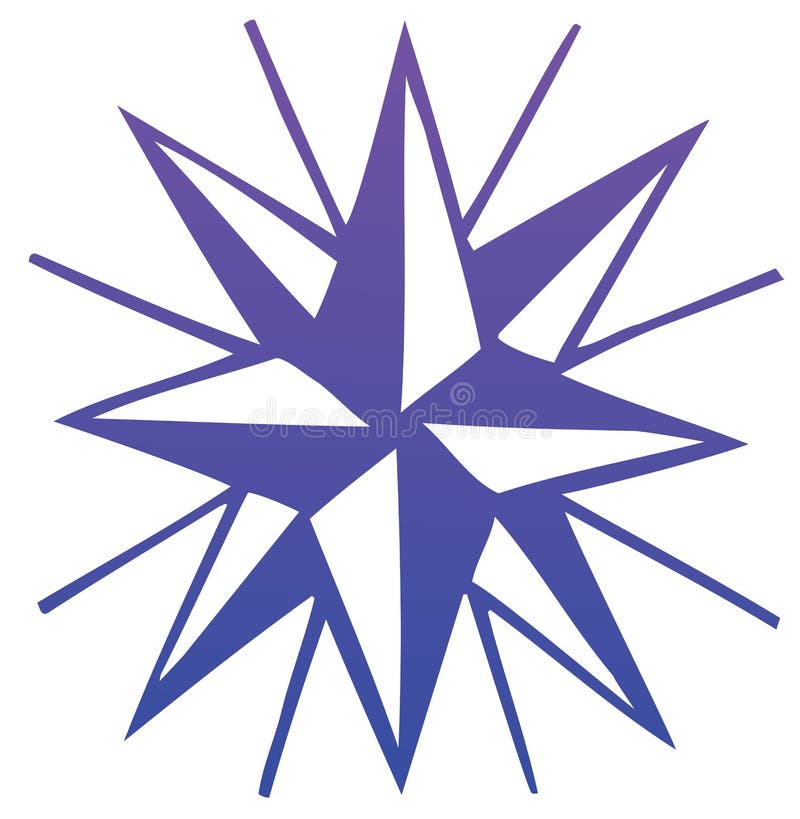 Compass star stock vector. Illustration of retro, motion - 4341646