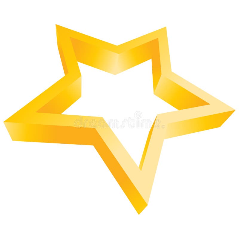 Logo 3d star stock vector. Illustration of design, sign - 15099328