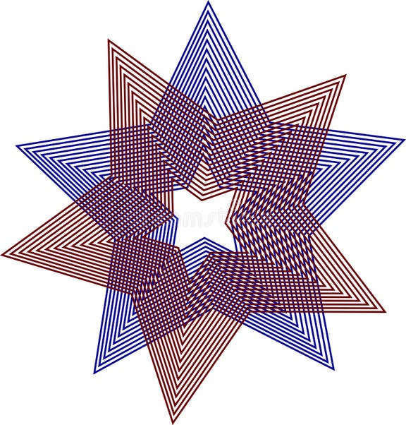 Star Geometric Figure Illustration with Multiple Lines Stock Vector ...