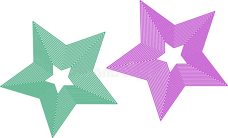 Star Geometric Figure Illustration with Multiple Lines Stock Vector ...