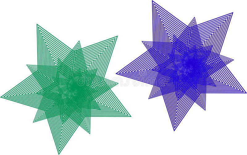 Star Geometric Figure Illustration with Multiple Lines Stock Vector ...