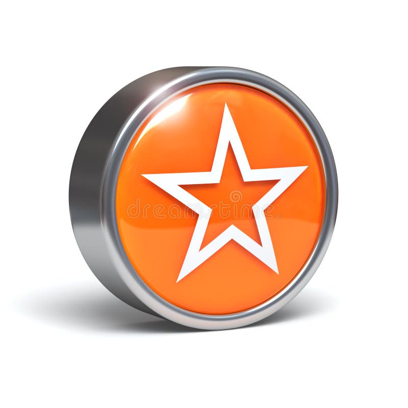 Button Icon: Star stock illustration. Illustration of rendering - 17212129