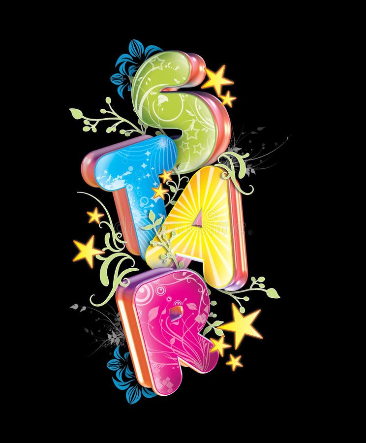 Star Letters Stock Illustrations – 17,322 Star Letters Stock ...
