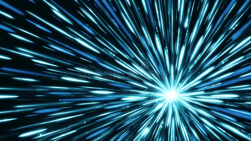 Star Absorbs Rays. Animation. Bright Point Absorbs Colored Rays of ...