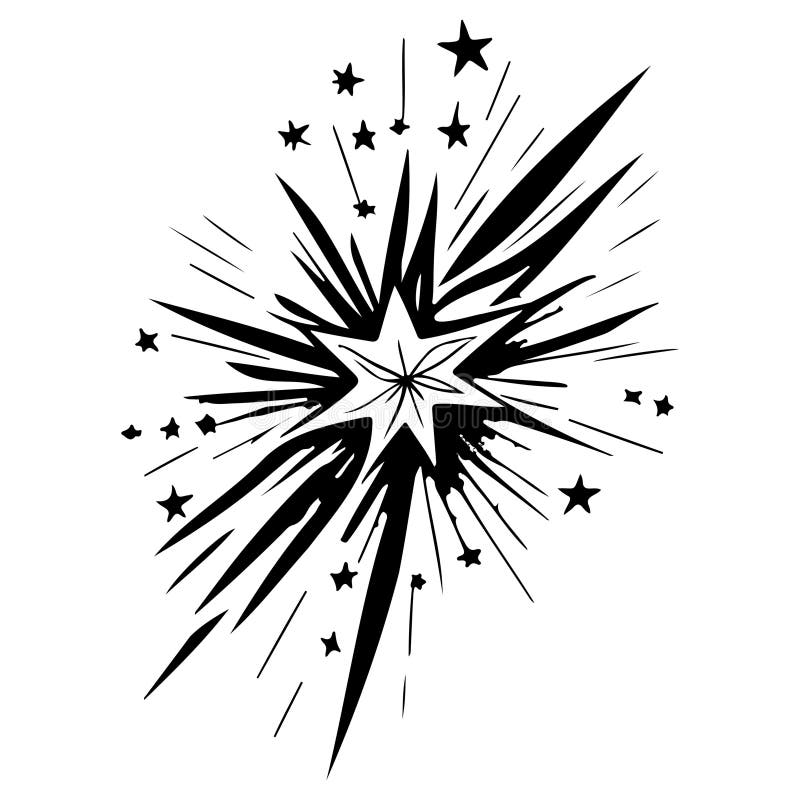 Star Abstract Cosmos Space Abstract Illustration Sketch Draw Stock ...