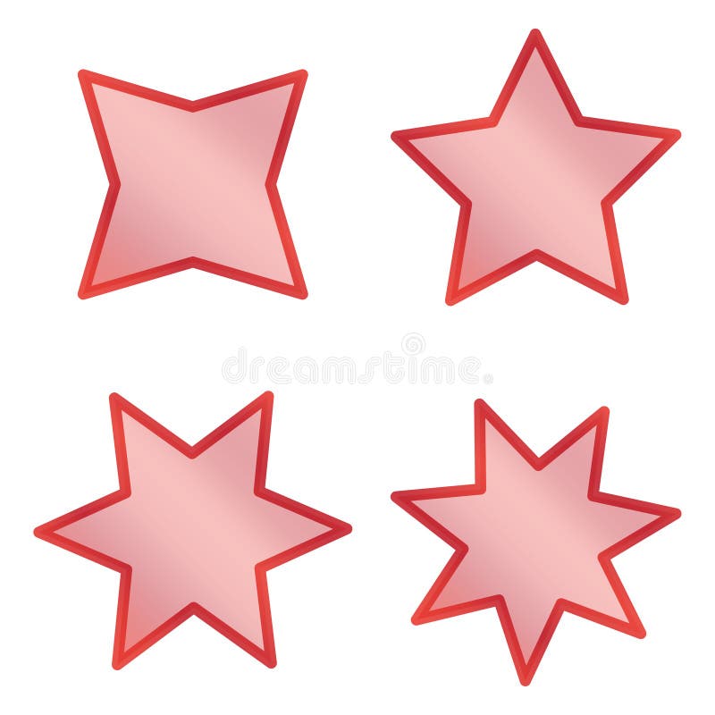 Star Acrylic. Star Icon. Pink Stars Acrylic. Vector Illustration Stock ...