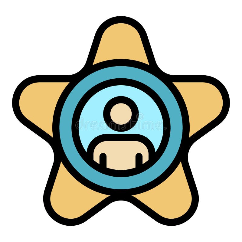 Star Actor Icon Color Outline Vector Stock Illustration - Illustration ...