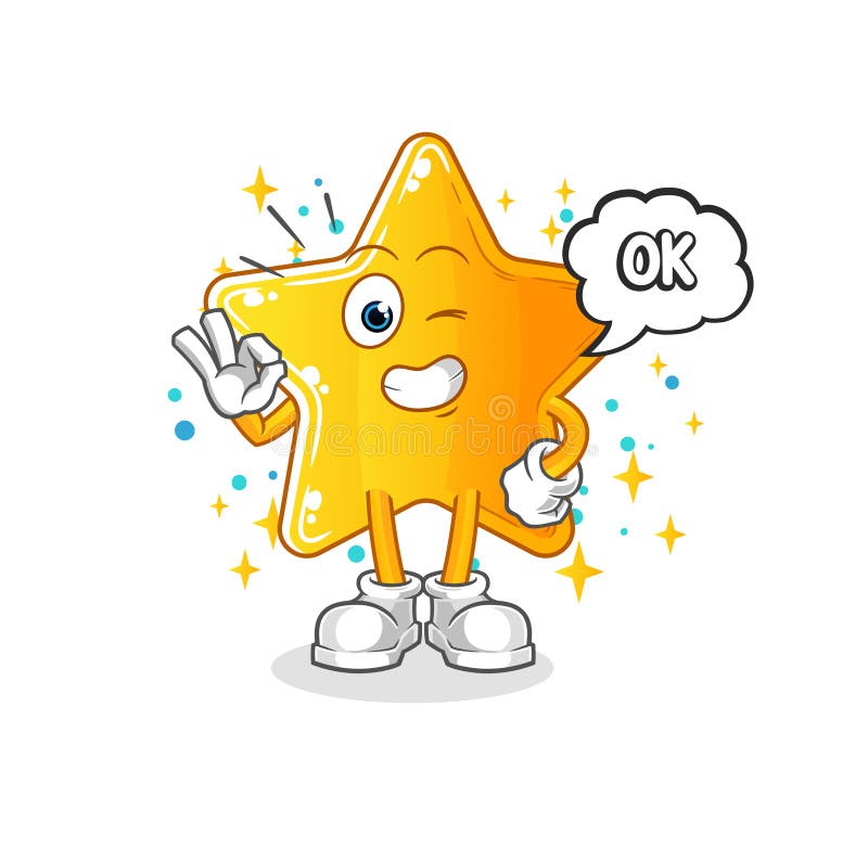 Star Agree Mascot. Cartoon Vector Stock Vector - Illustration of nebula ...