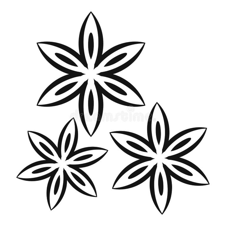 Star Anise Icon, Simple Style Stock Vector - Illustration of ripe ...