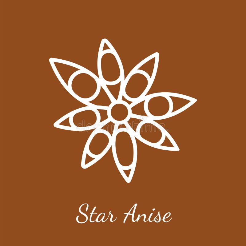 Star anise vector icon stock vector. Illustration of delicious - 130778010