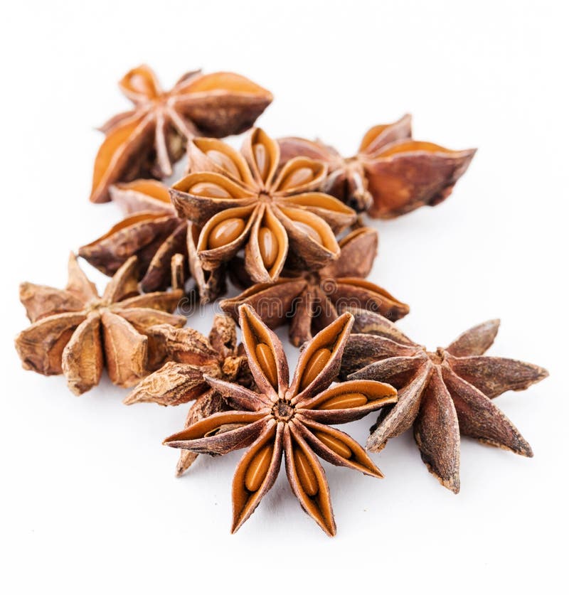 Star anise stock photo. Image of herbal, pile, white - 33806372