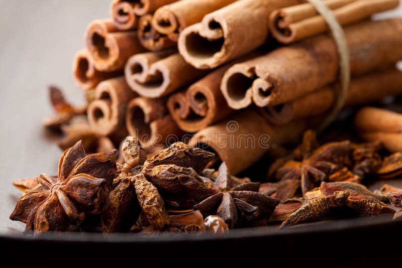 Star Aniseed and Cinnamon Sticks Stock Image - Image of food, cinnamon ...