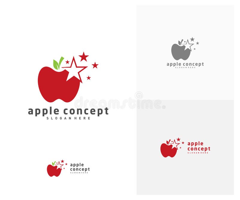 Star Apple Logo Design Vector Template, Fruits Apple Icon Symbol Stock ...