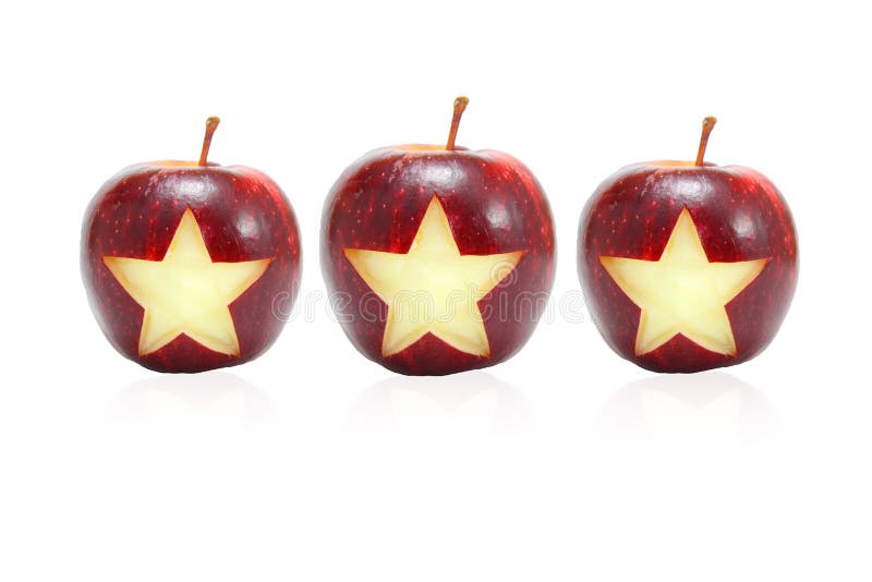 Star on apple stock photo. Image of vitamin, icon, entertainment - 45019288