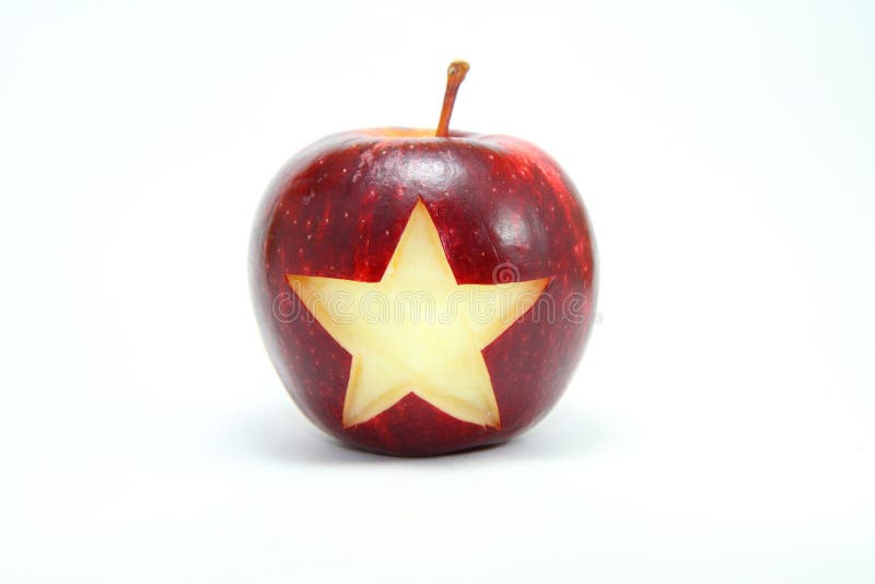 Star on apple stock photo. Image of design, star, graphic - 45019604